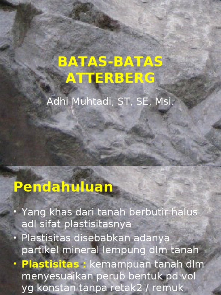 03 Batas-Batas Atterberg | PDF | Sains & Matematika | Teknologi & Rekayasa