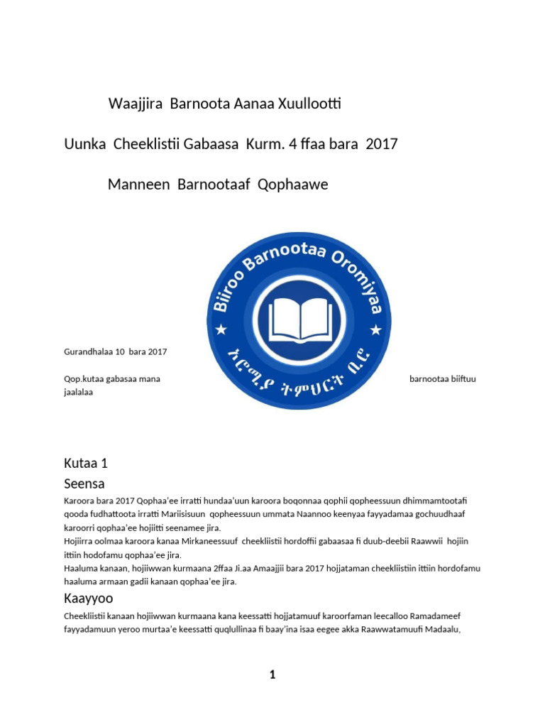 Gabaasaa Ji - Aa Amajii Biiftuu Jaalalaa | PDF