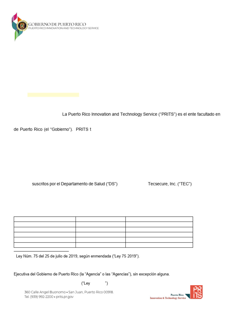 Cumplimiento de Contratos Tecnológicos PRITS | PDF | La seguridad ...