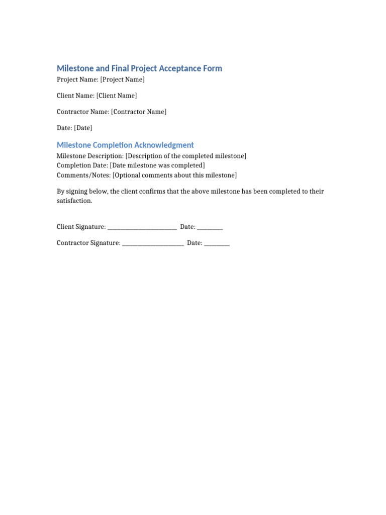 Project Acceptance Form SGS | PDF