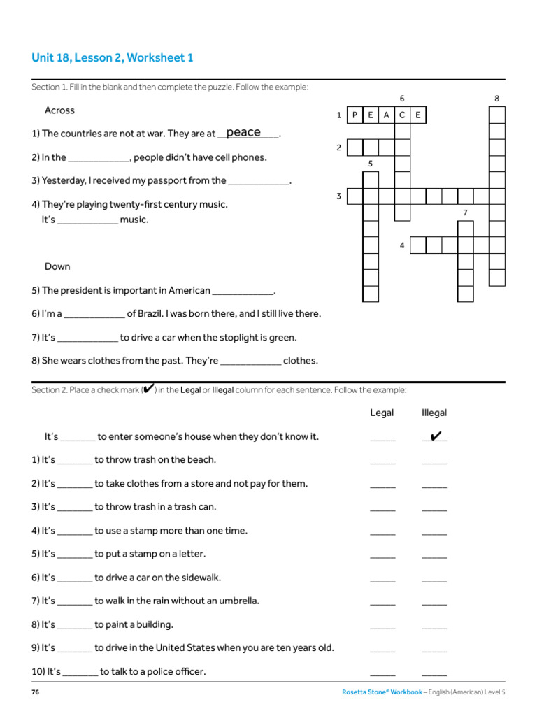 Unit 18 - Lesson 2 Workbook | PDF