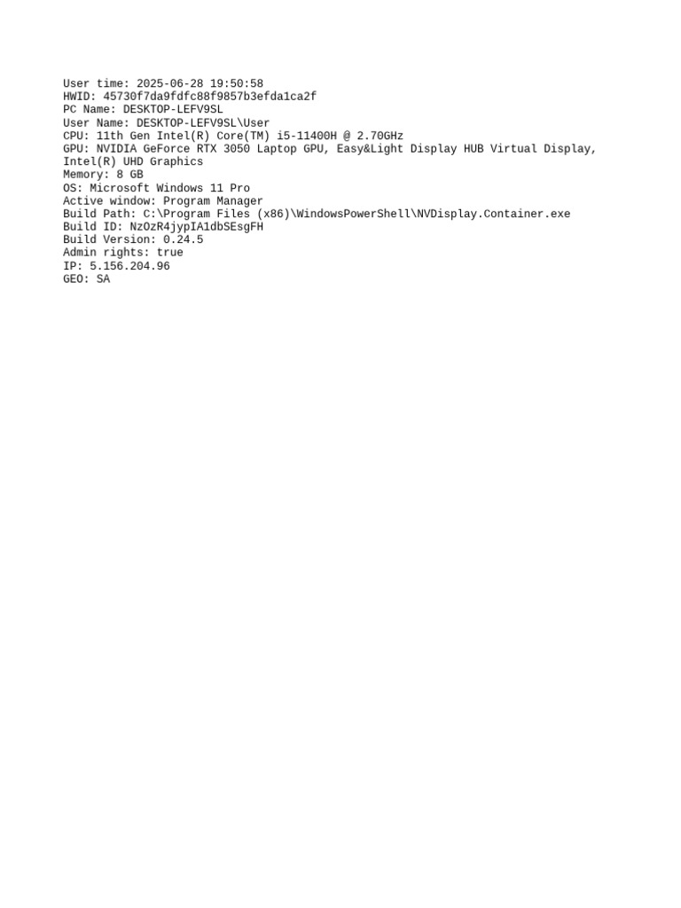 User Information | PDF