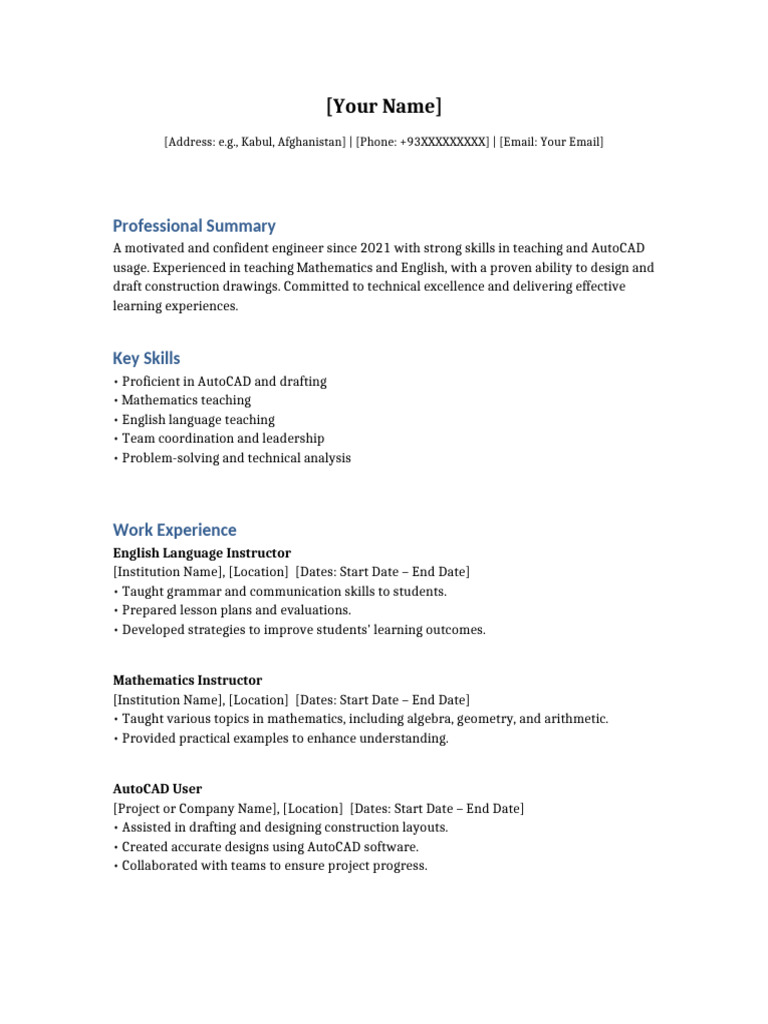 Professional CV English | PDF