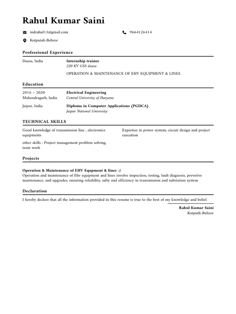 Rahul Kumar Saini FlowCV Resume 20241225 | PDF