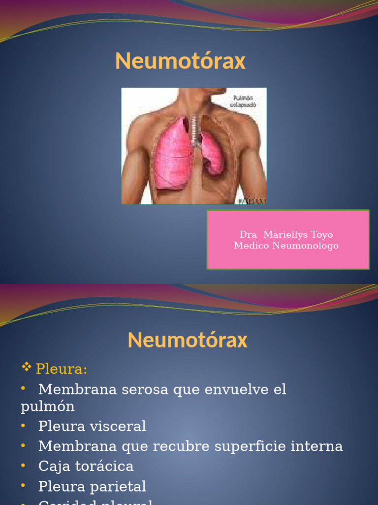 Guía Completa sobre Neumotórax | PDF | Pulmón | Enfermedades y ...