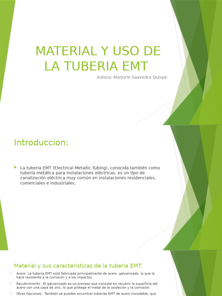 Material y Uso de La Tuberia Emt | PDF
