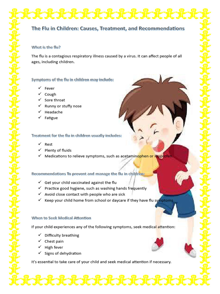 Flu Symptoms and Care for Children | PDF