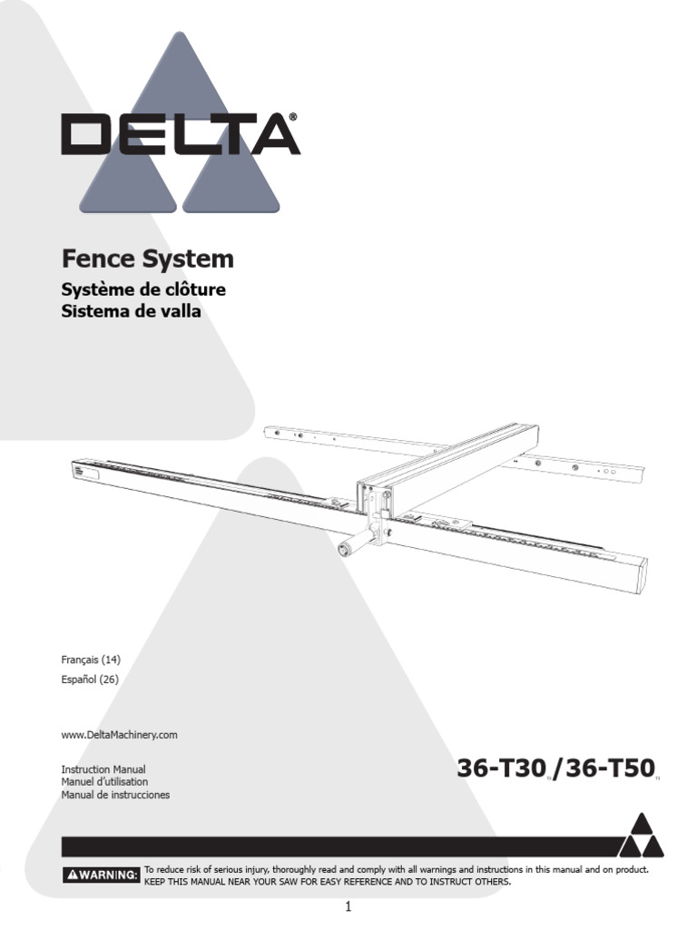 Delta T30 Fence System Manual | PDF | Screw | Personal Protective Equipment