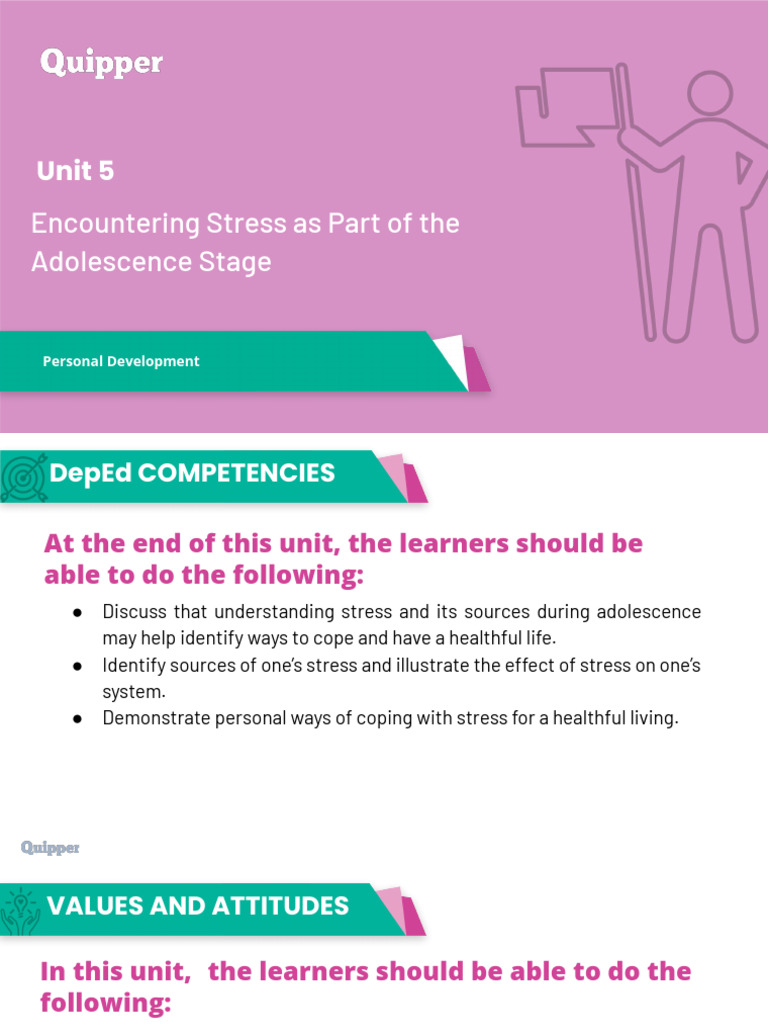 PD 11 - 12 Q1 0501 Sources of Stress and Its Effects PS | PDF | Stress ...