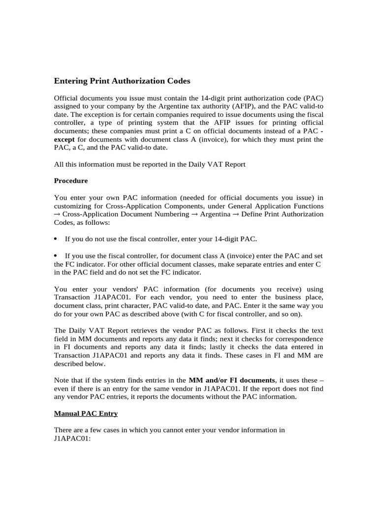 CAI - AOI - Entering Print Authorization Codes | PDF | Invoice ...