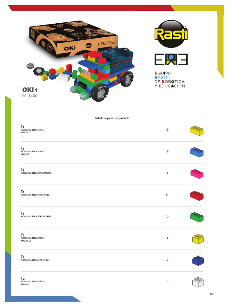 Rasti Robotica - Oki 1 | PDF | Engranaje | Bienes de consumo