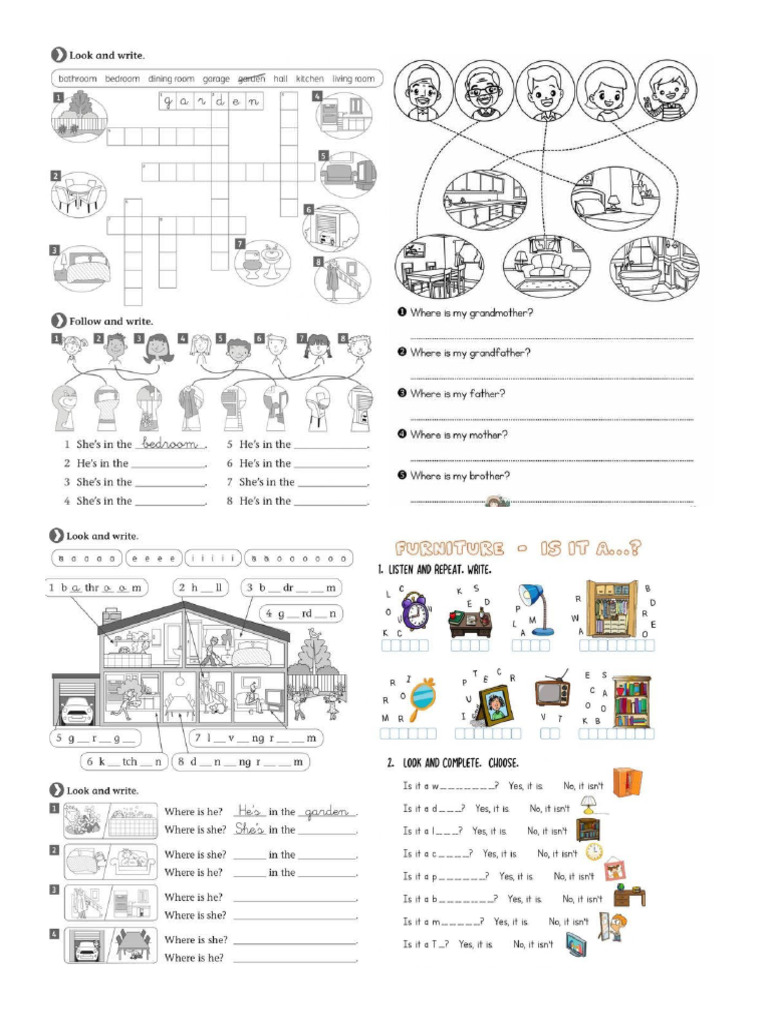 HOUSE VOCABULARY - Printables | PDF
