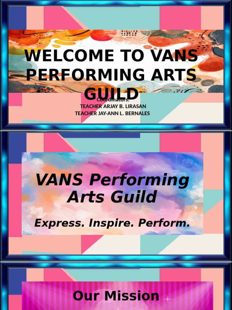 Vans Performing Art Guild | PDF