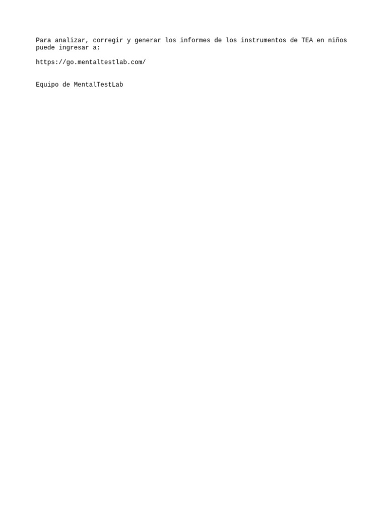 Corrección de Test TEA | PDF