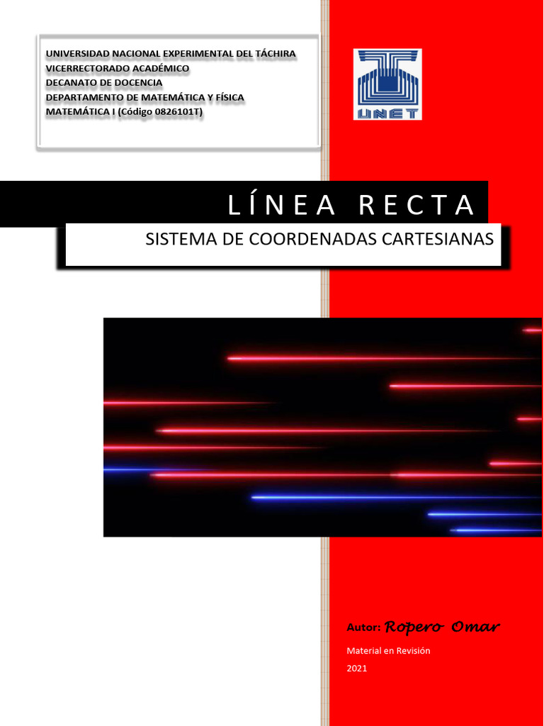 Línea Recta en Coordenadas Cartesianas | PDF | Sistema de coordenadas ...