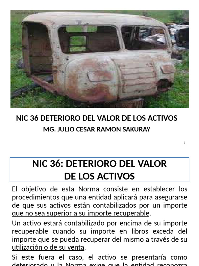 Nic 36 Deterioro Del Valor de Los Activos | PDF | Depreciación ...