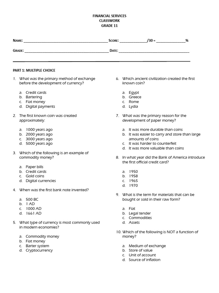 Money and Exchange Concepts Worksheet | PDF | Money | Currency