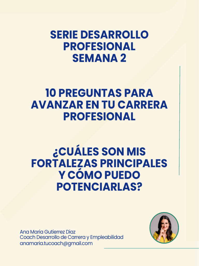 10 Preguntas para Avanzar en Tu Carrera Profesional | PDF