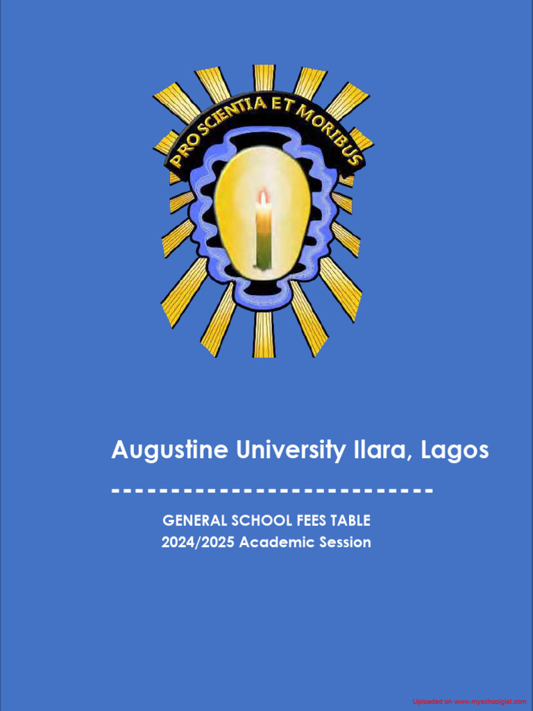 Augustine University Ilara AUI School Fees Schedule For The 2024 2025 Academic Session | PDF ...