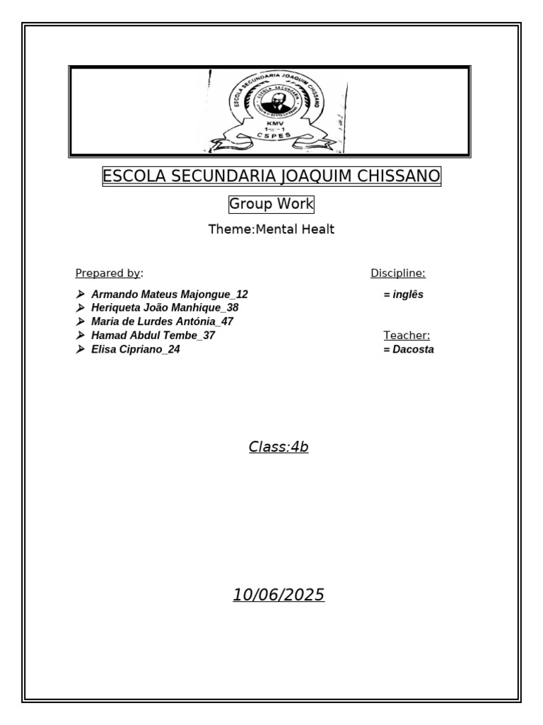 Escola Secundaria Joaquim Chissano | PDF