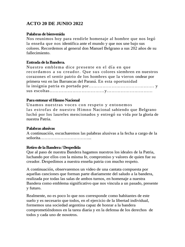 Glosas 20 de Junio-1 | PDF