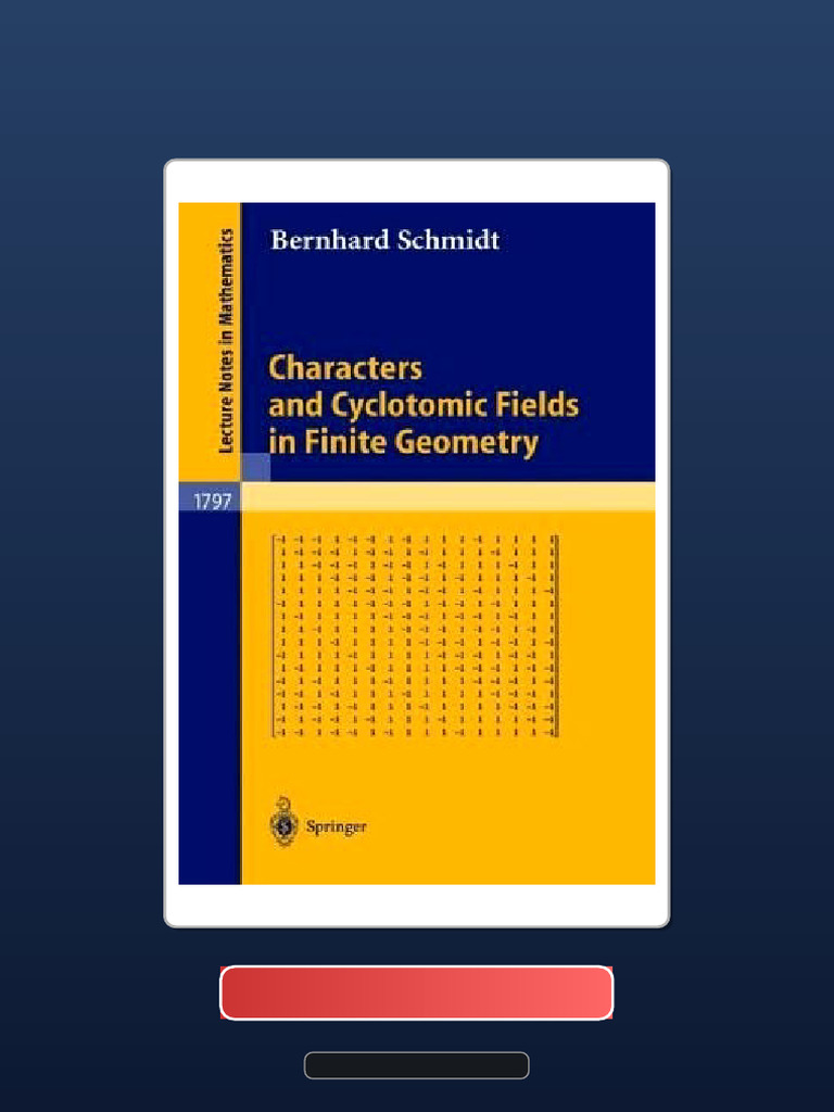 Characters and Cyclotomic Fields in Finite Geometry Ebook and TestBank ...