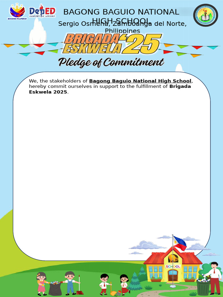 Commitment to Brigada Eskwela 2025 | PDF