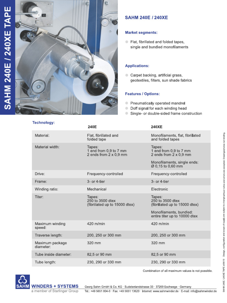 Tape - 240E 240XE e | PDF