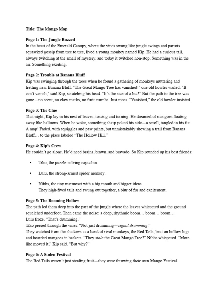 The Mango Map - Outline | PDF