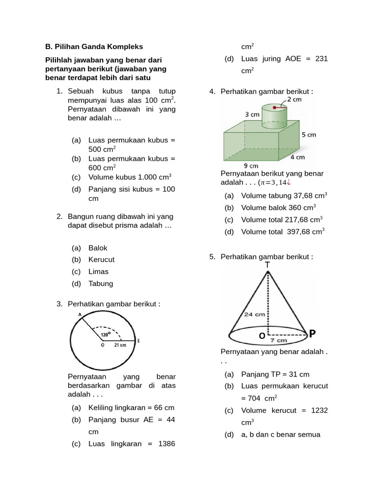 Latihan Soal SAS Kelas 9 | PDF