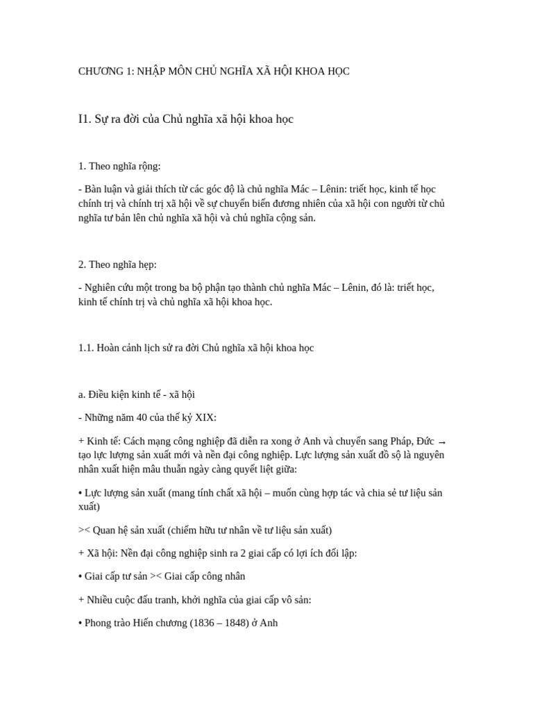 Chuong1 NhapMon CNXHKH | PDF