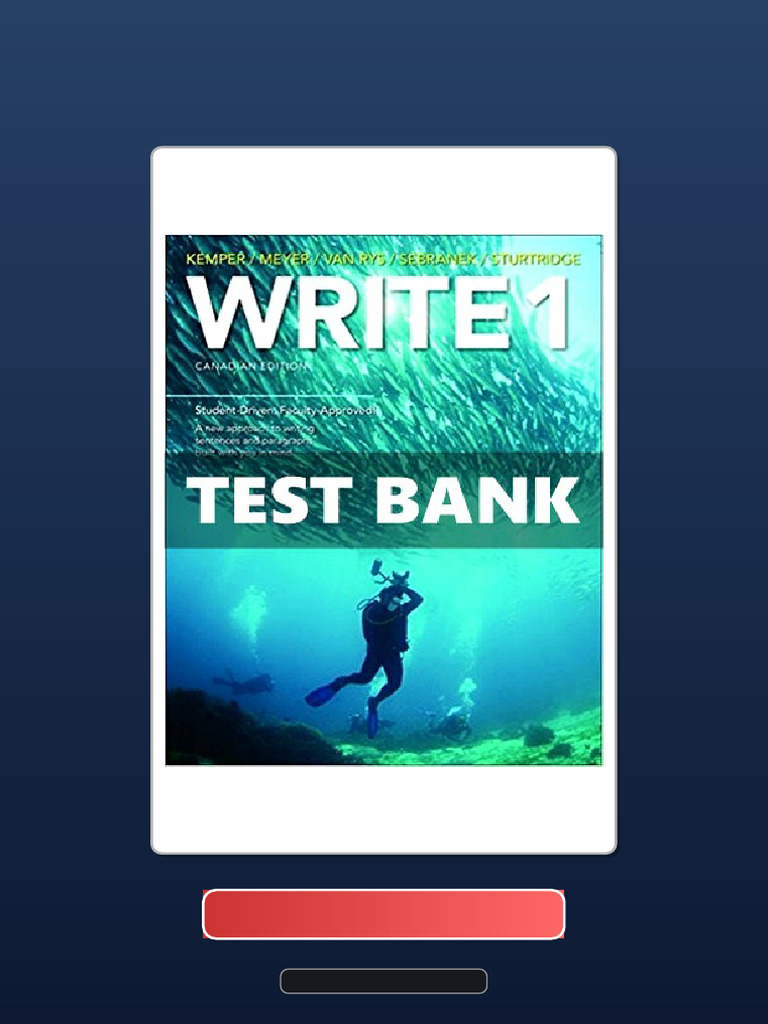 WRITE 1 Sentences and Paragraphs 1 Ed Kemper Ebook and TestBank Bundle ...