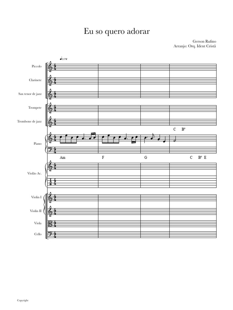 Eu So Quero Adorar - 250630 - 201636 | PDF | Continuous Pitch ...
