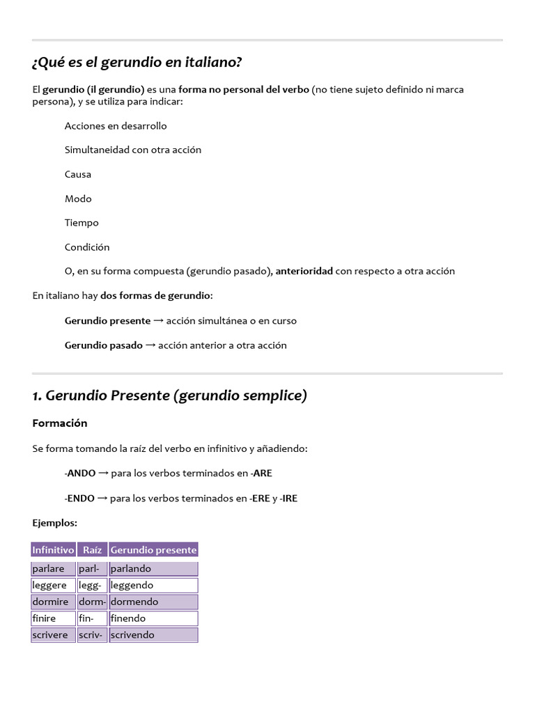 Gerundio | PDF | Verbo | Semántica