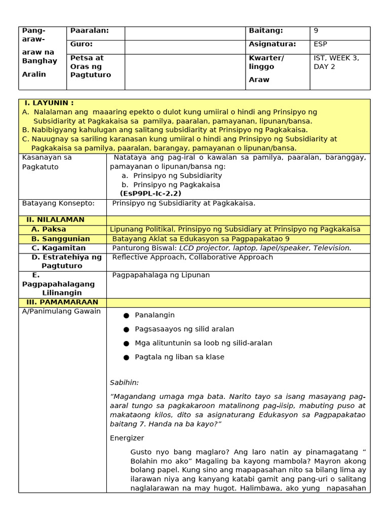 EsP 9 Q1 W3 D2 | PDF