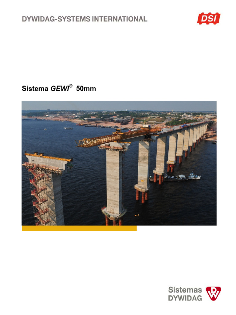 Sistema GEWI® 50mm: Ancoragem Eficiente | PDF | Estresse (Mecânica ...