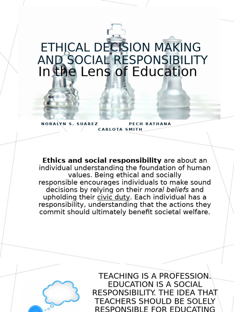 (Group PPT) Ethical Decision Making & Social Responsibility | PDF ...