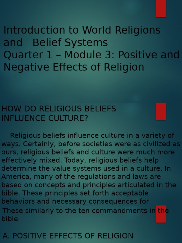 Introduction To World Religions and Belief Systems Quarter | PDF ...