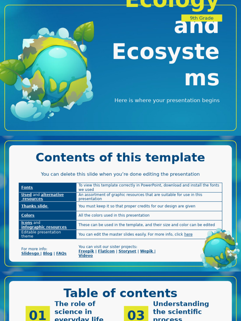 Ecology and Ecosystems - 9th Grade by Slidesgo | PDF | Science | Hypothesis