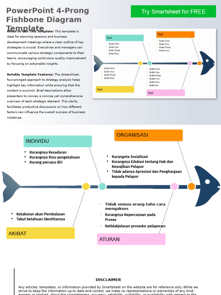 IC PowerPoint 4 Prong Fishbone Diagram Template | PDF