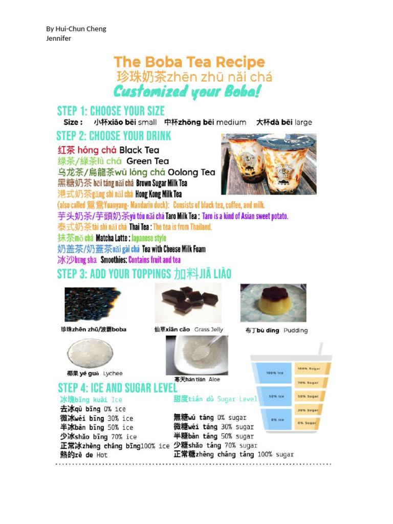 Boba Tea Recipe | PDF