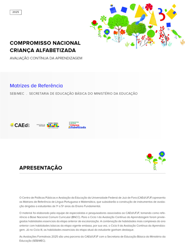Caed Matrizes | PDF | Educação primária | Palavra