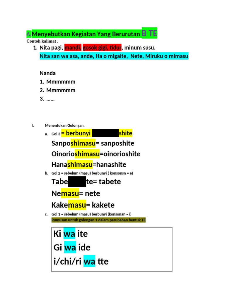 Ki Wa Ite Gi Wa Ide I/chi/ri Wa Tte: Tabemasute Tabete Nemasu Nete ...