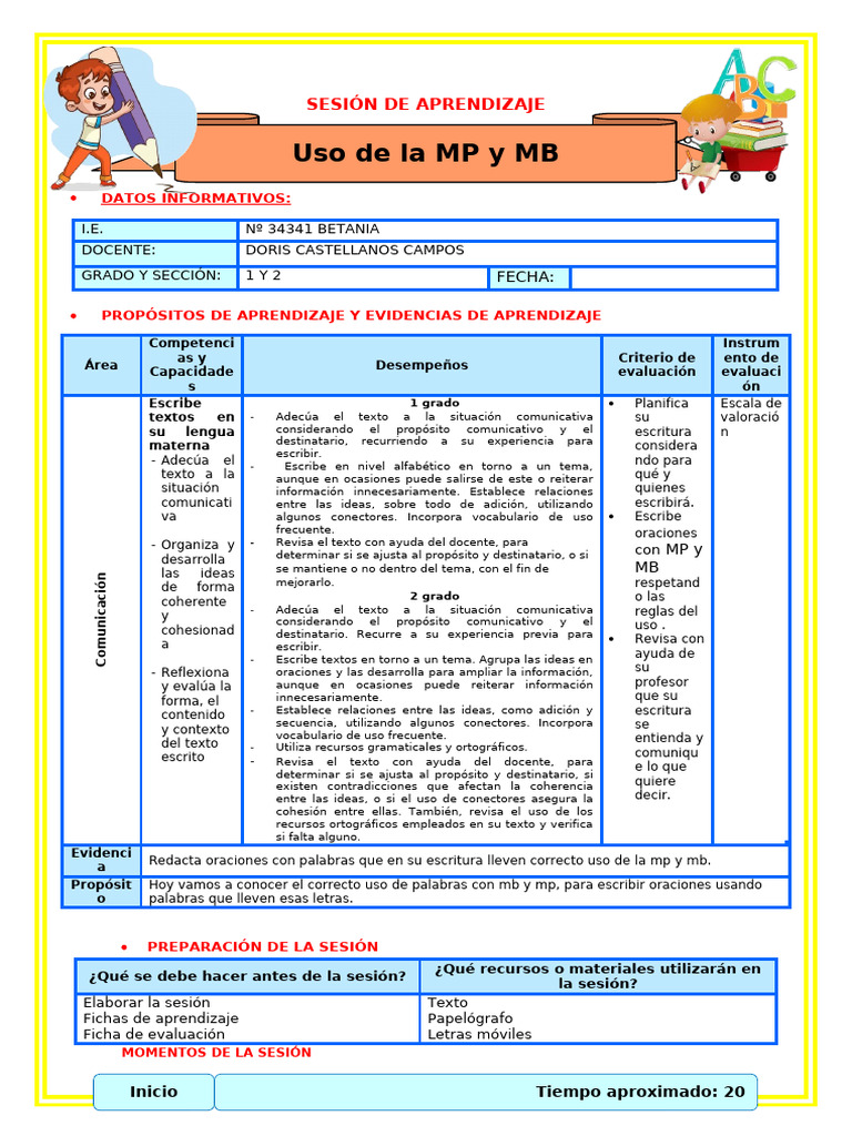 1 Sesión Uso de La MP y MB | PDF