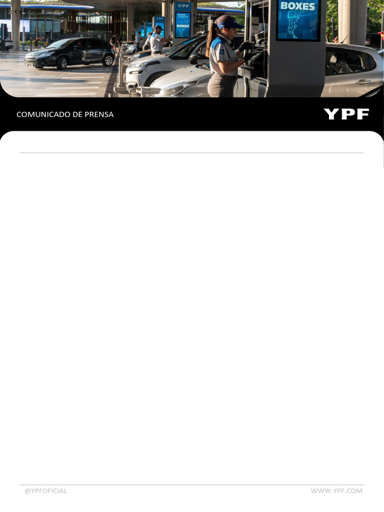 Comunicado de YPF | PDF | Estación de servicio