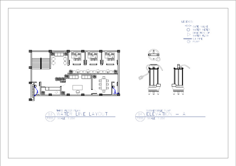 Water Line Layout Brgy - Hall B | PDF