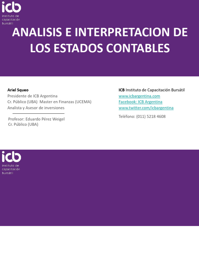 Análisis e Interpretación de Los Estados Contables | PDF | Compartir (Finanzas) | Contabilidad