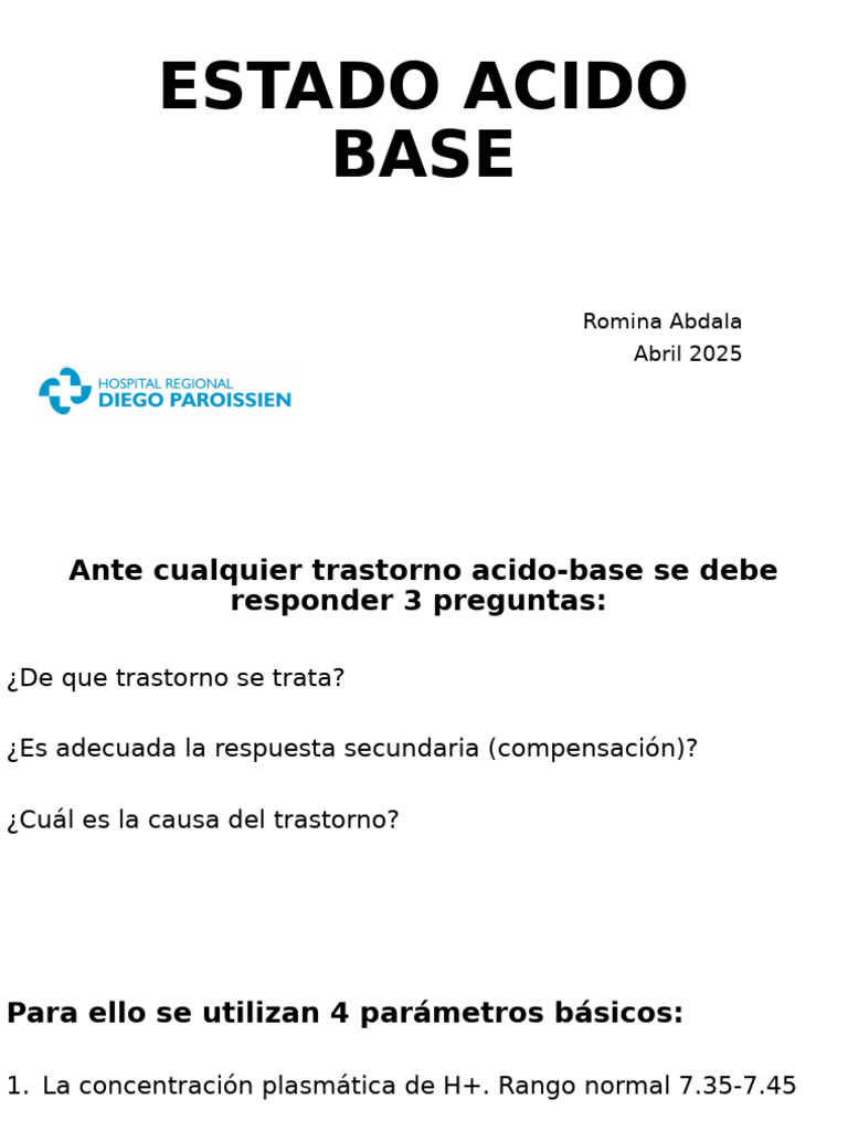 Estado Acido Base | PDF
