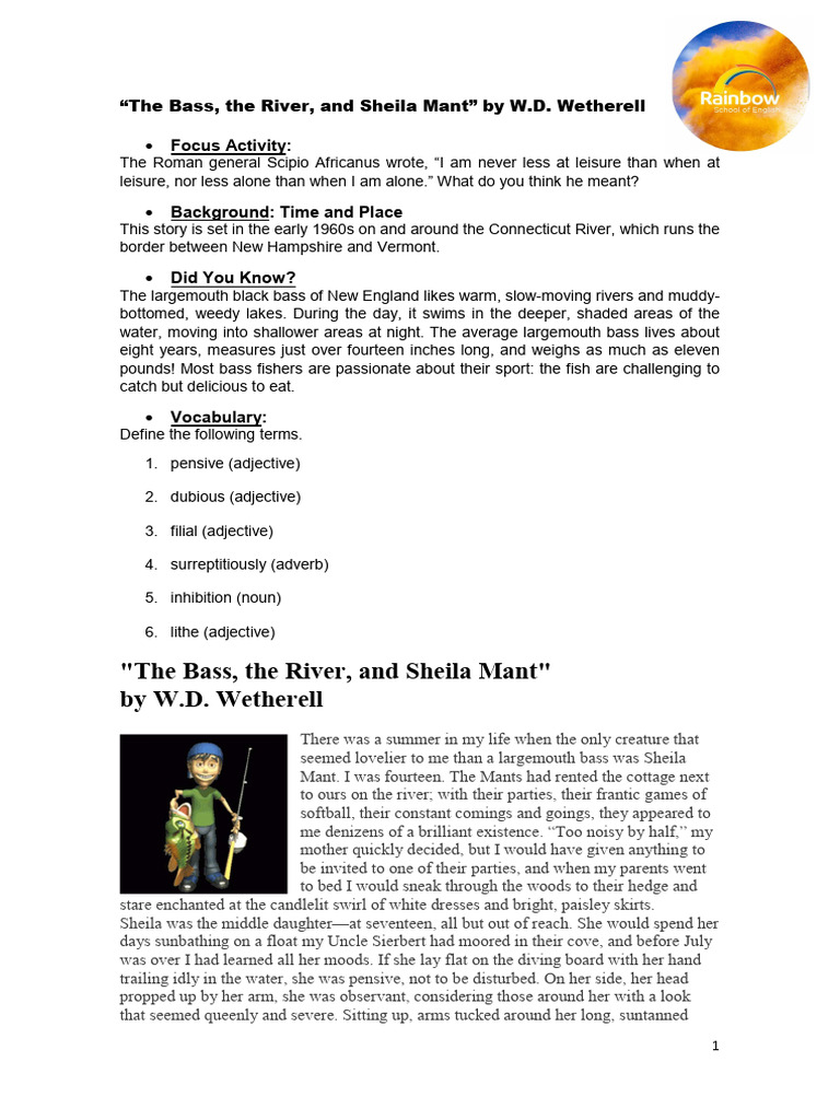 The Bass, The River, and Sheila Mant - WD Wetherell | PDF