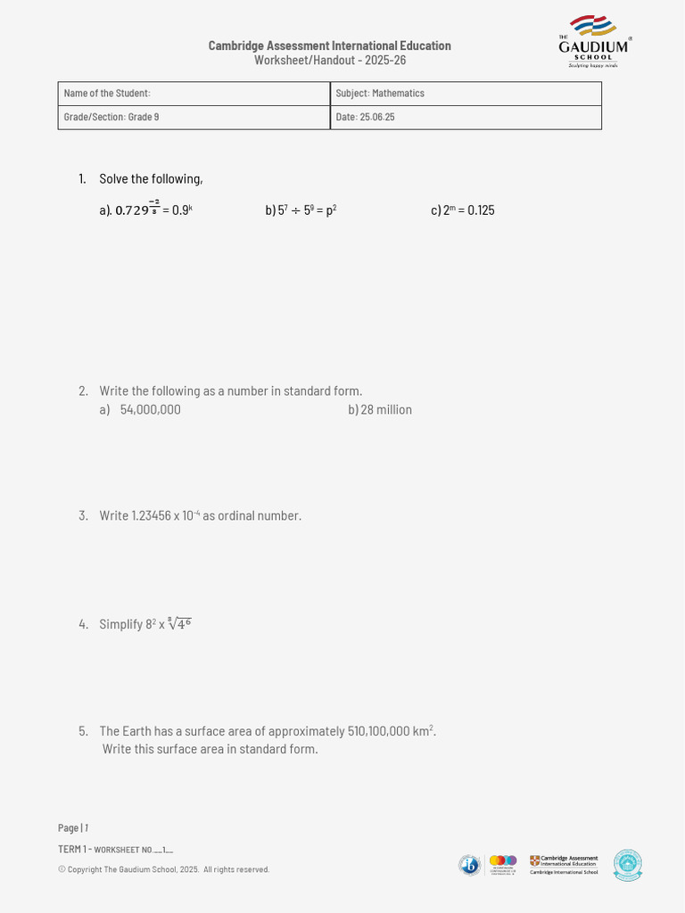 Solving Equations and Standard Form | PDF | Number Theory | Elementary ...